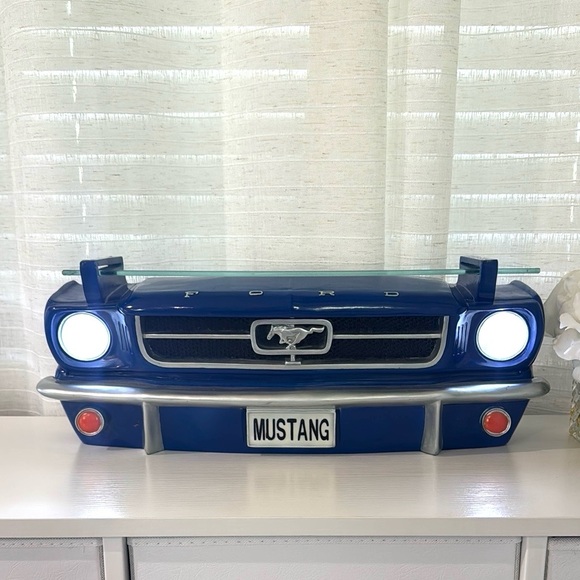Ford | Wall Decor | 964 Ford Mustang Floating Wall Shelf Blue Glass In ...